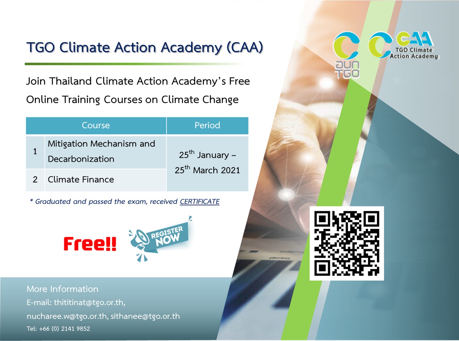 Join Thailand Climate Action Academy’s Free Online Training Courses on ...
